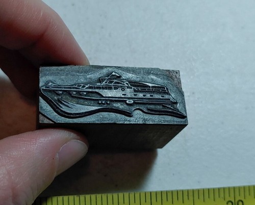 Vintage Letterpress Printing Block Boat Yacht? | eBay