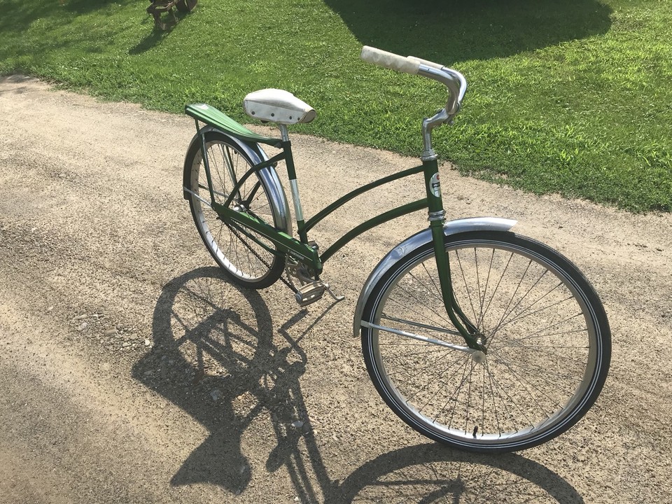 Vtg Hawthorne Girls Bicycle , Green , Montgomery Ward, Classic 50’s ...