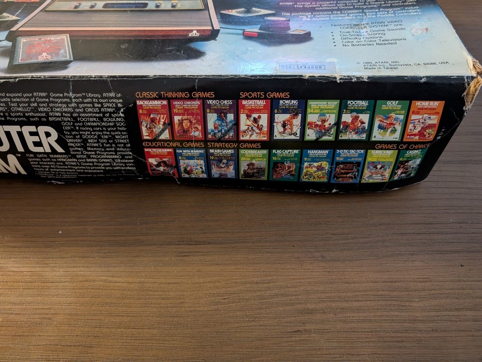 Original Atari CX-2600A Box Only 1980 Vintage | eBay