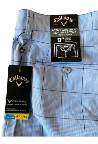 Callaway Stretch Shorts Flex Fabric Opti-Dri Mens 42 Cornflower Blue ...
