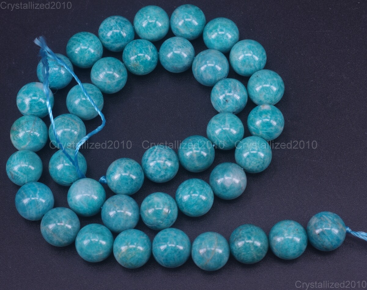 AAA Natural Peruvian Amazonite Gemstone Round Loose Beads 4mm 6mm 8mm 10mm 15.5" | eBay