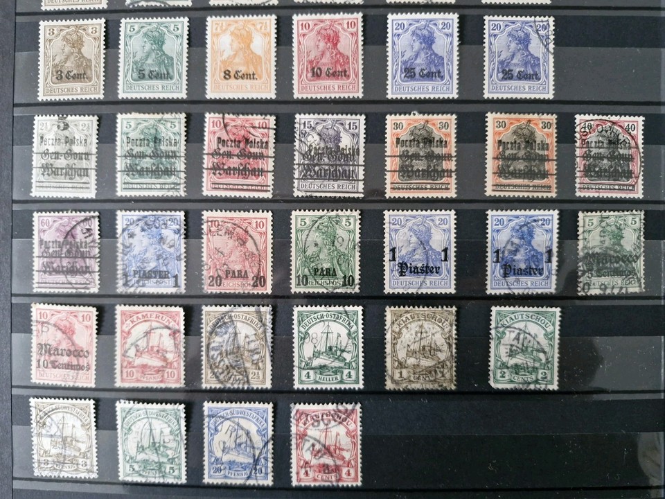 German Empire & WWI Occupation Stamps – Overprints, Colonies ...