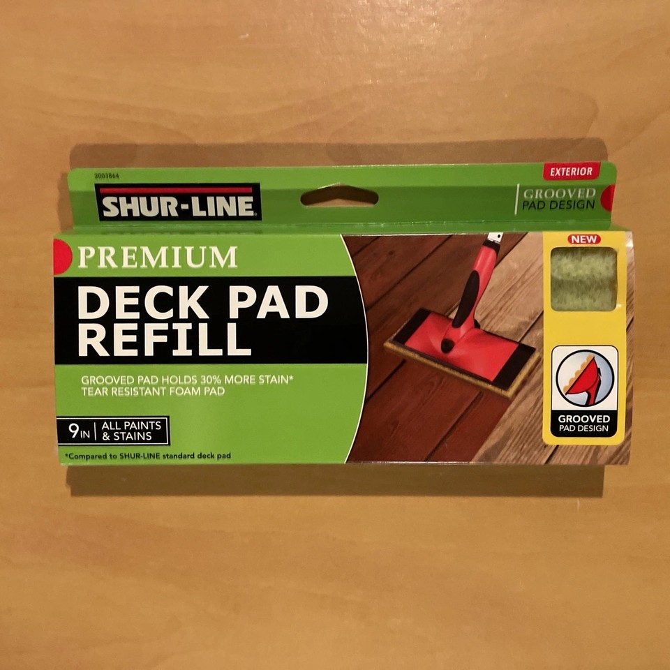 Shur-Line Deck Paint and Stain Pad Grooved Refills 9 In. Lot 8 PACKAGES ...