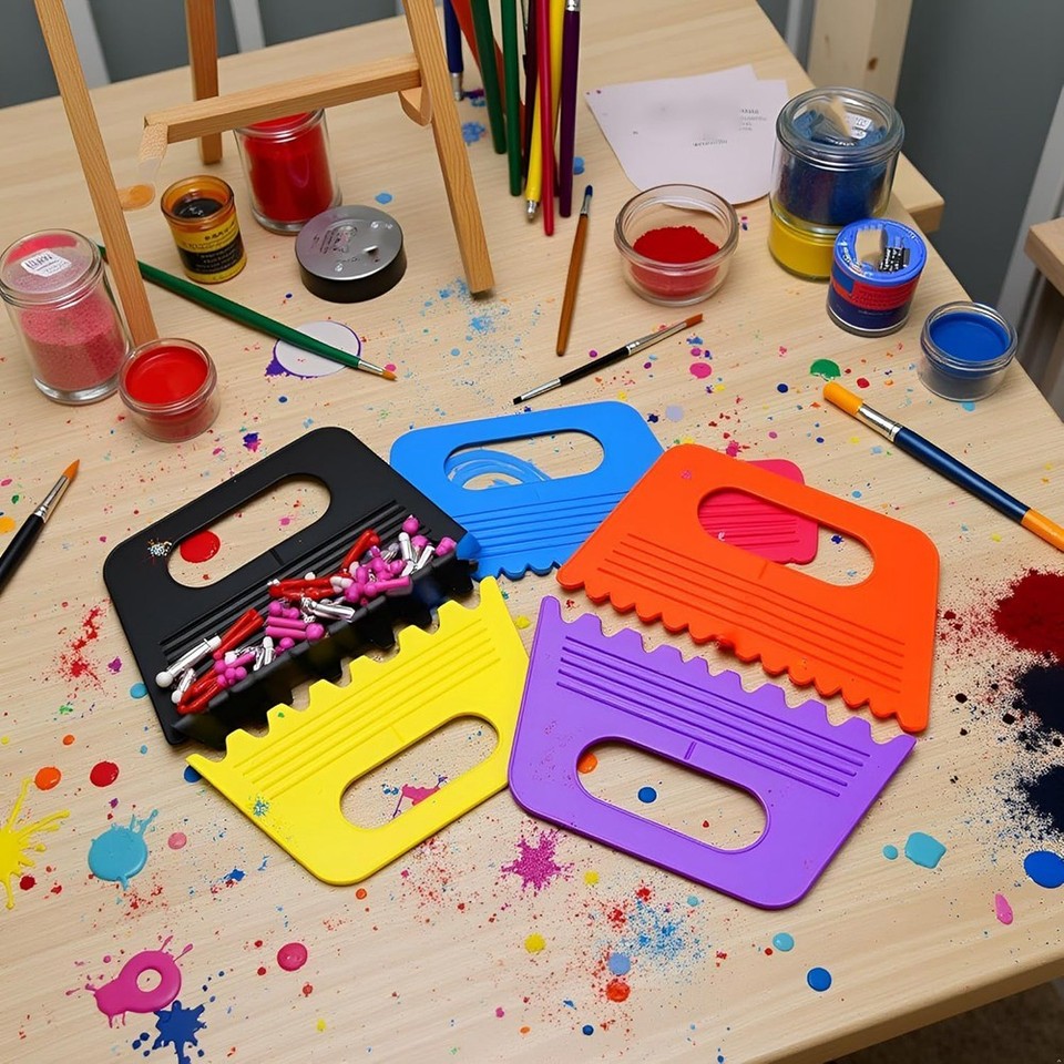Professional Art Scrape Tool Set - 4 Colors for DIY Painting, Plaster ...