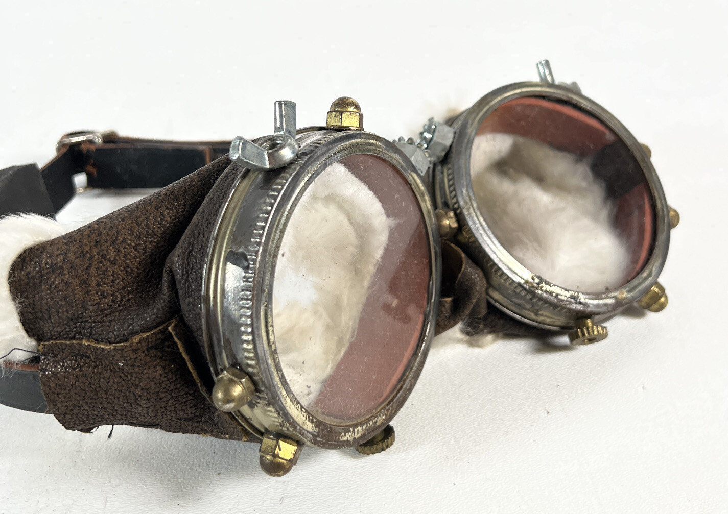 Vintage Steampunk MOVIE PROP? Adult Goggles Gene Warr… - Gem