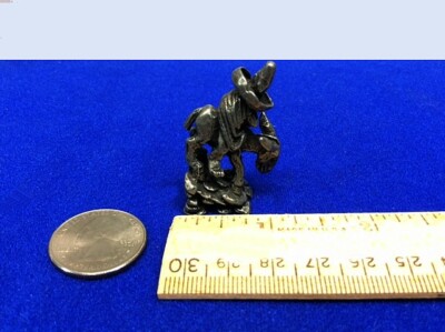 Boyd Perry PEWTER "Mexican & Burro" Long Trail ~ Cast by Roger Wheeler ...