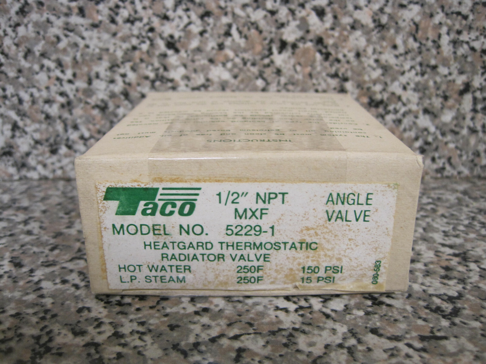 New Taco 5229-1 1/2" NPT MXF HeatGard Thermostatic Angle Radiator Valve ...