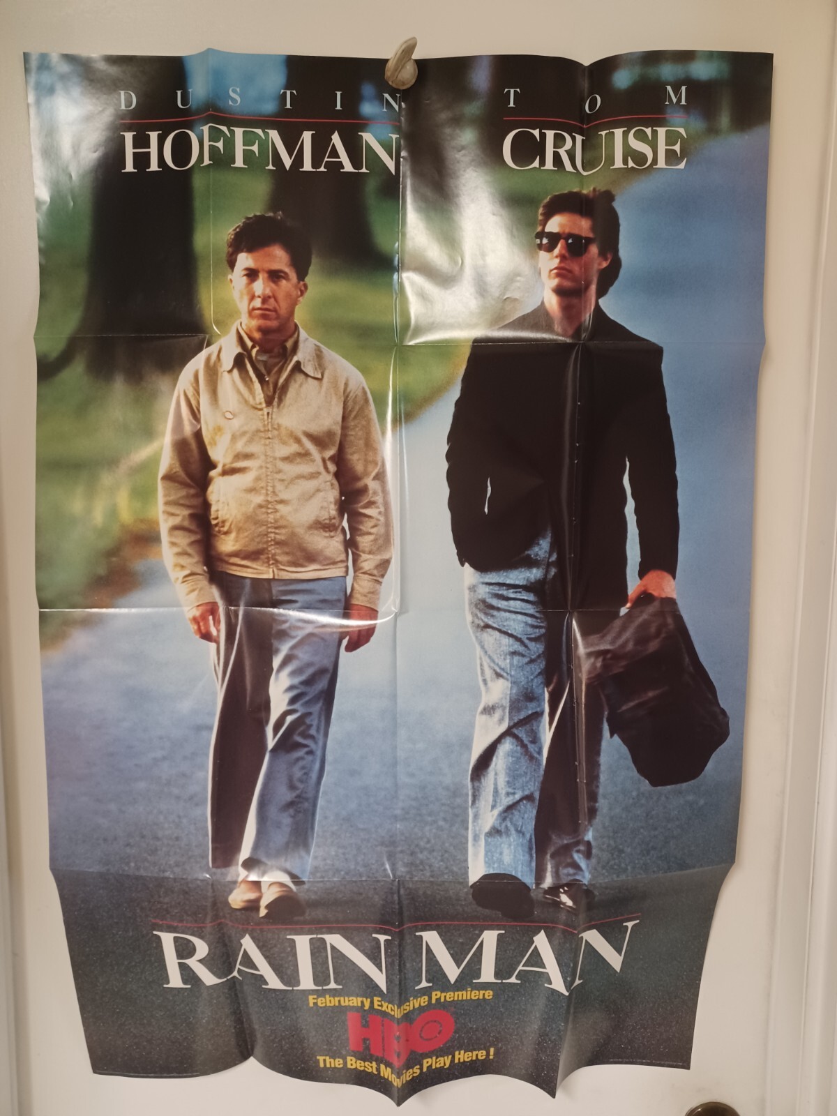 Rain Man Movie Poster 27x40 Rare HBO Promo Dustin Hoffman Tom Cruise | eBay