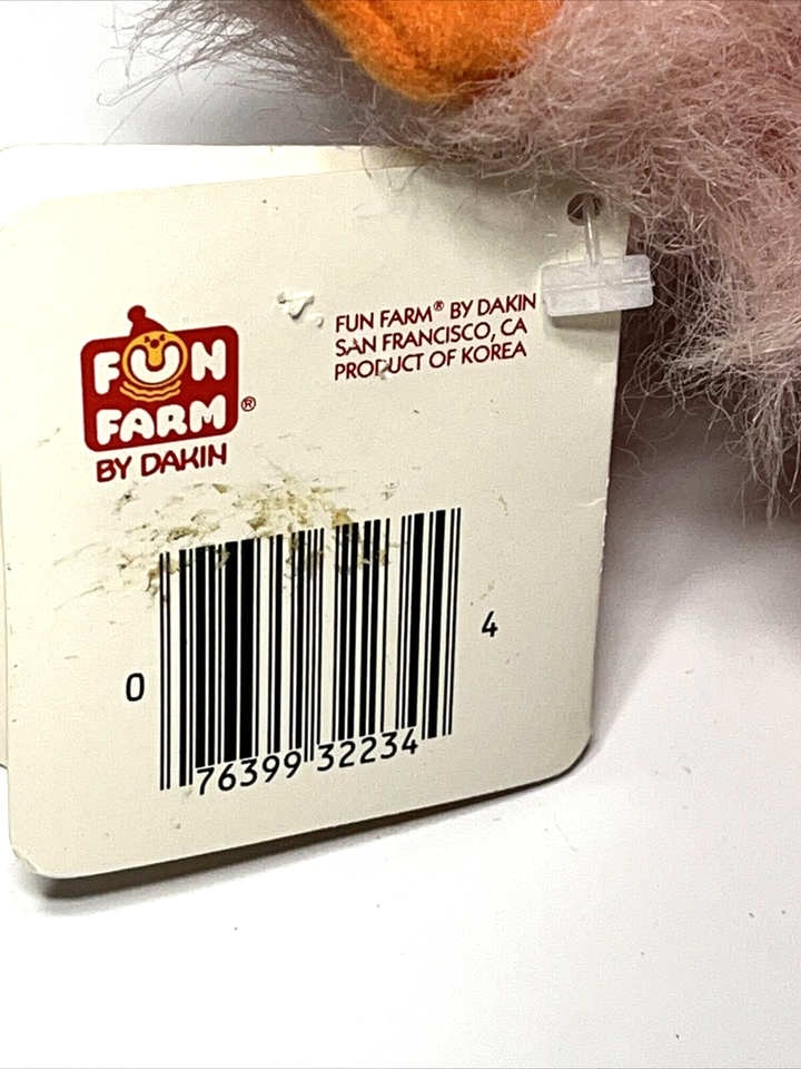 Vintage Dakin 1984 Fun Farm Pink Chicken Bird Stuffed Toy With Tags ...