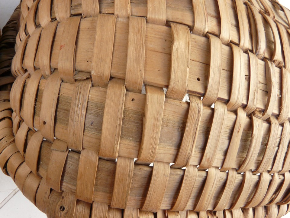 2 Antique french Split wood Woven and Bentwood Basket | eBay