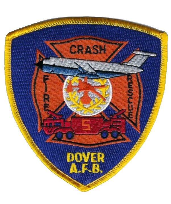 USAF Dover AFB Air Force Base DE Delaware Crash Fire Rescue patch - NEW ...
