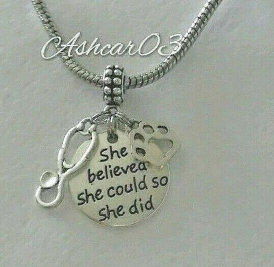 Veterinarian, Vet Tech Graduation Charm Pendant For European Bracelet ...
