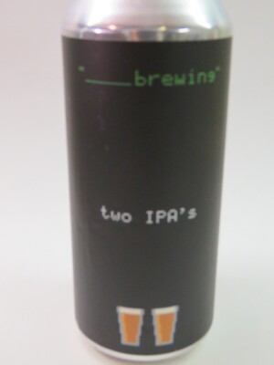 Craft BEER Empty Can ~ 12 Percent BLANK Brewing Co Two IPA's New ...