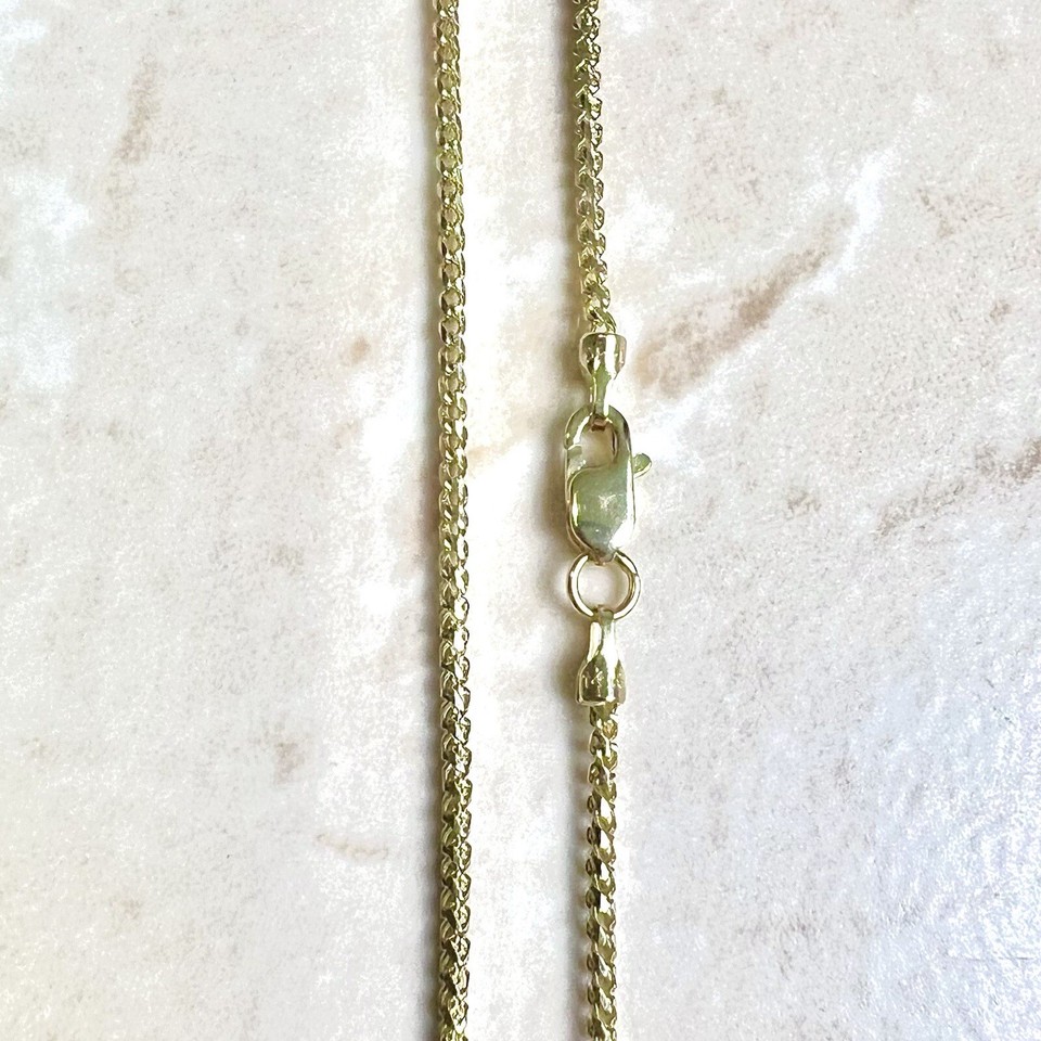 Solid 14K Yellow Gold Franco Chain Necklace - 22 Inch Gold Chain ...