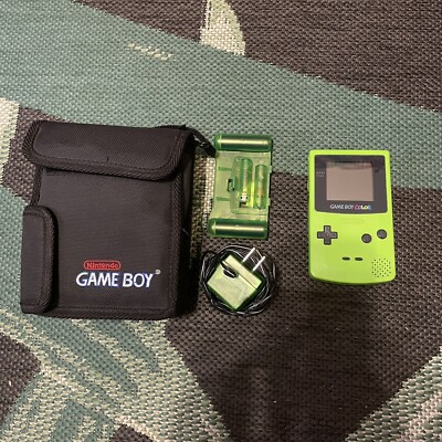 Nintendo Gameboy Color Kiwi Green + Case and Pelican Survival Kit ...