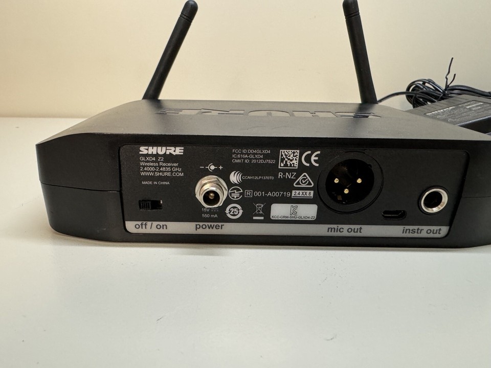 Shure GLXD4 Z2 Single Channel Digital Wireless Receiver - Black(Z2 Freq ...