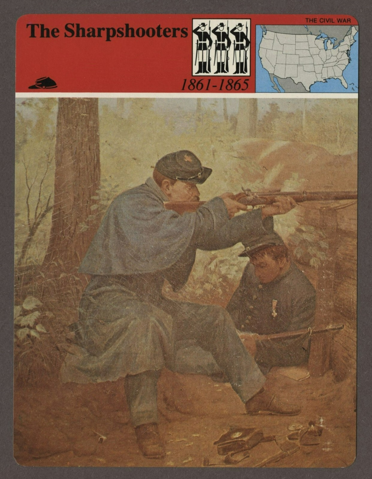 The Sharpshooters Story of America Civil War History Card | eBay