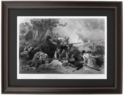 Framed First Blow for Liberty, Battle of Lexington April 1775 by Felix ...