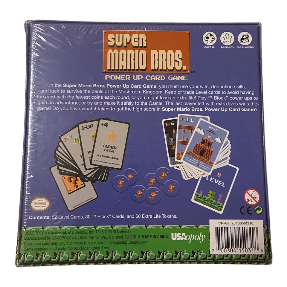 Super Mario Bros Power Up Card Game Edition ages 8 New | eBay