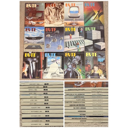 Byte Magazine Collection Vol 5 1980 Complete Year 12 Issues Vtg ...