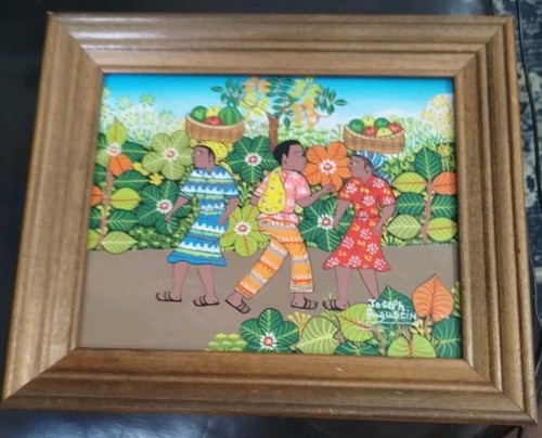 ORIGINAL PAINTING FOLK HAITIAN ART, Joseph Augustin . 8x10. | eBay