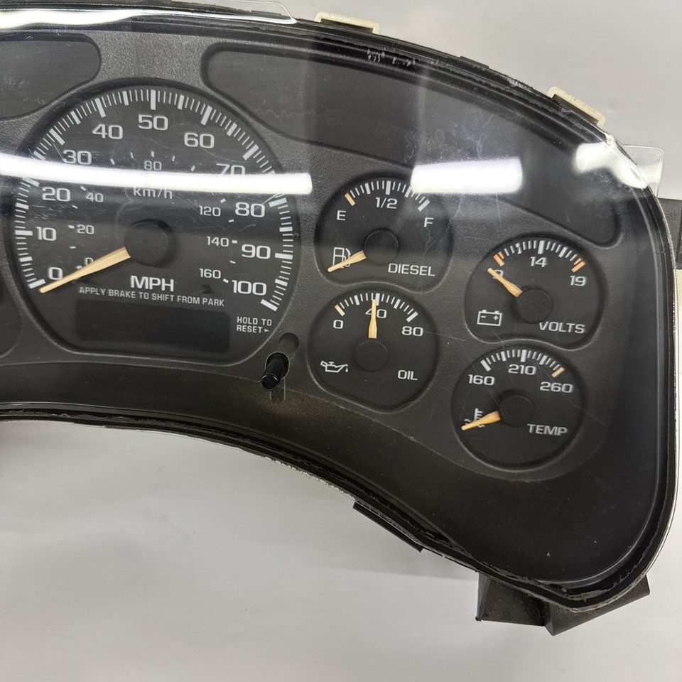 01-02 Silverado Sierra 2500 3500 Speedometer Gauge Cluster Diesel 200K ...