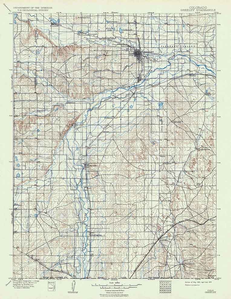 Greeley Colorado Map Soil Map / Greeley Area, Colorado Art Source