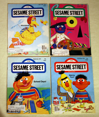 4 1979 SESAME STREET MAGAZINE April Sept Oct Nov Big Bird GROVER Bert ...
