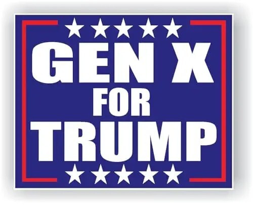 Gen X For Trump Convicted Felon 2024 American Decal Sticker Turbo ...