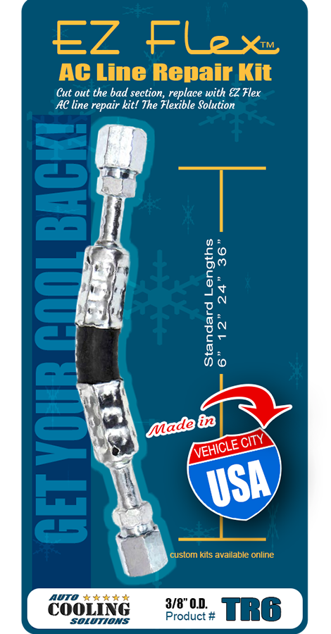 AC Line Repair Kit to repair 3/8" AC Tube, (6" length) AC Hose Repair ...