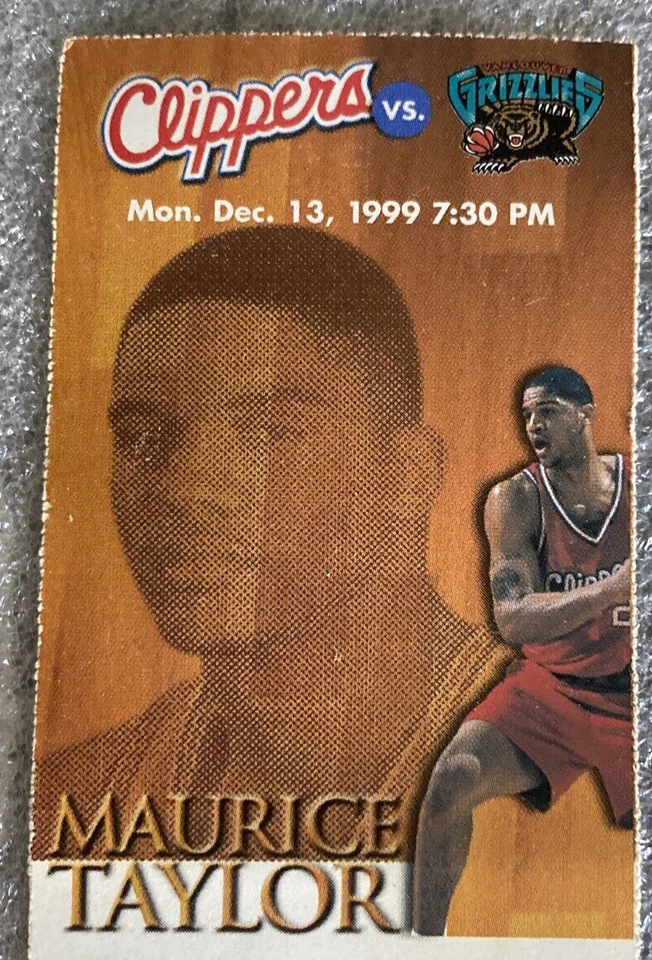 Maurice Taylor Clippers vs Grizzlies NBA Ticket Stub Monday December 13 ...