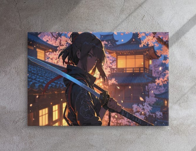 Graceful Ninja Assassin - Moonlit Rooftop in Japanese | eBay