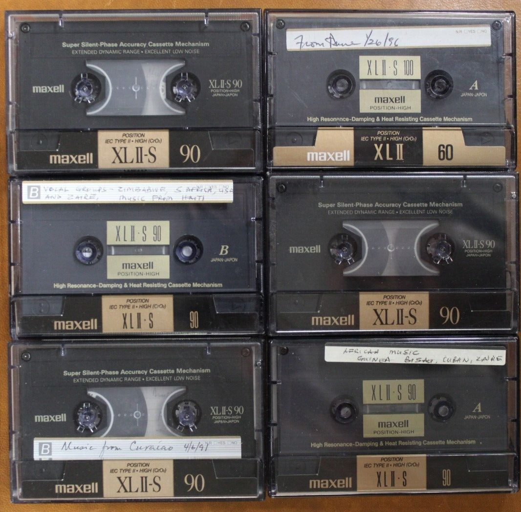 Vintage Lot of 6 Maxell XLII High Bias Type II Cassettes Re-Recordable ...