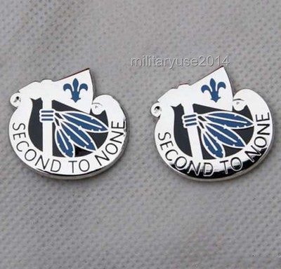 US Army Crest Pin Infantry 2nd Division Second To None Badge Color ...