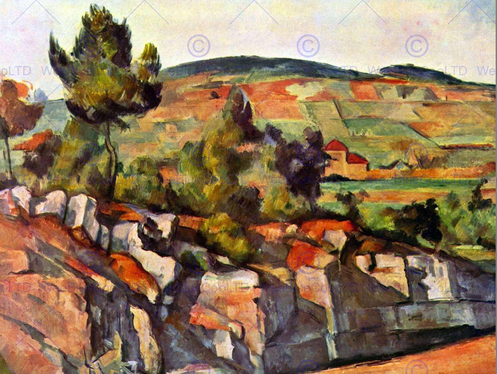 PAUL CEZANNE MOUNTAINS IN PROVENCE OLD MASTER ART PAINTING PRINT POSTER ...