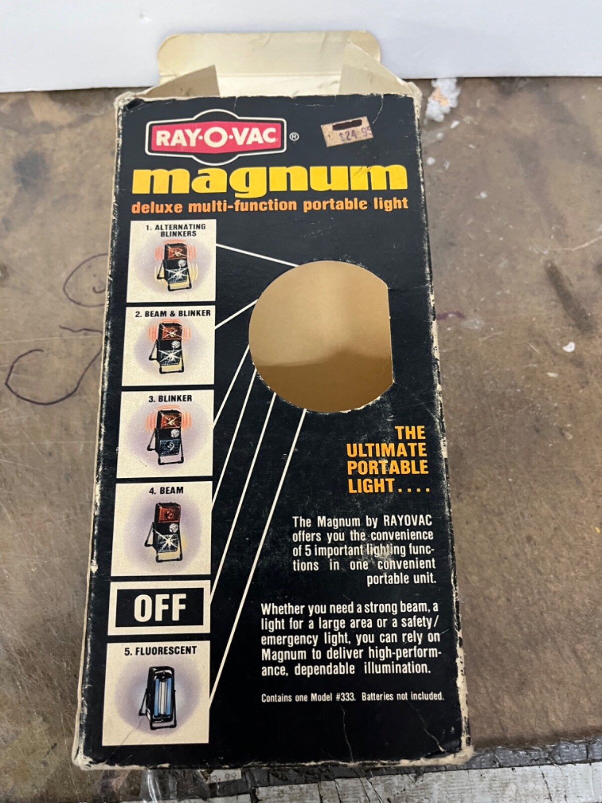 NOS Vintage Ray-O-Vac Magnum DELUXE Multi-Function Flashlight No.333 | eBay