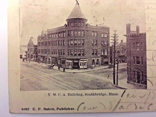 SOUTHBRIDGE, MA 1905 YMCA Building POSTCARD Young Men's Christian ...