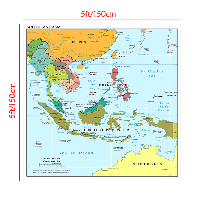 Asia Political Map Buy South East Asia Political Map With Old Style