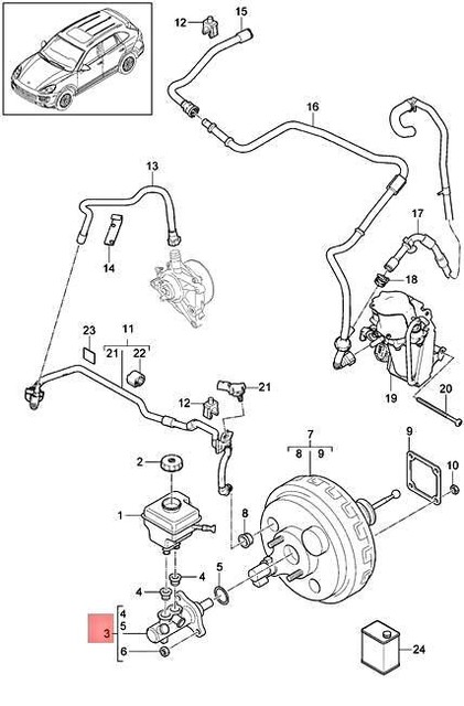 Genuine Porsche Cayenne 92a Brake Master Cylinder 95835501502 for sale ...