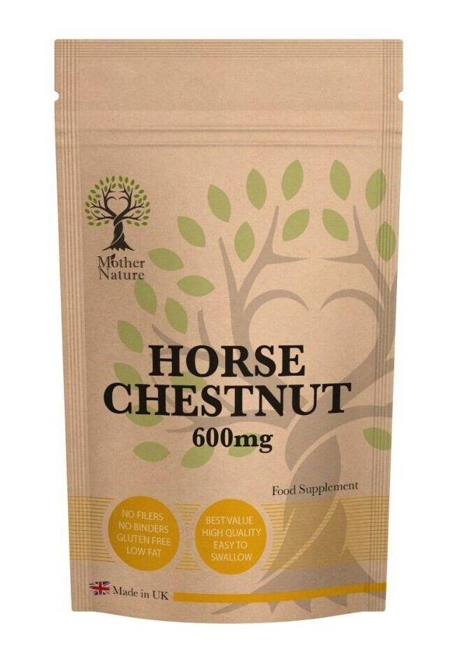 Horse Chestnut Capsules 600mg Natural Horse Chestnut Extract UK ...