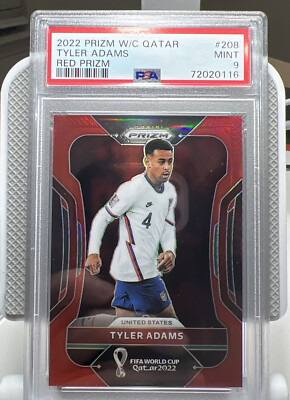 2022 Prizm FIFA World Cup Qatar TYLER ADAMS red prizm /399 PSA 9 | eBay