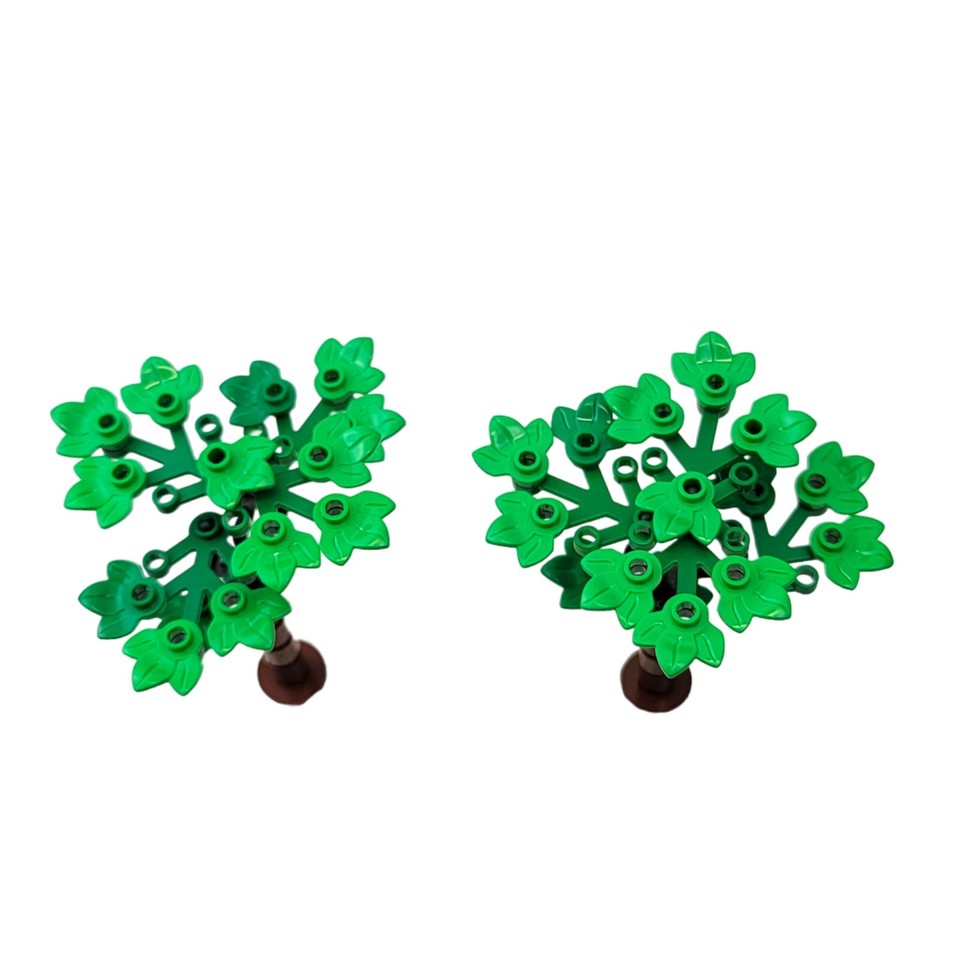 2 Pack LEGO® Trees NEW Leaf Leaves Moc A Park Forest City Green Lego ...