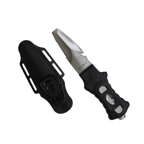 Scuba Diving Compact Black Stainless Steel Blunt Tip BCD Knife | eBay