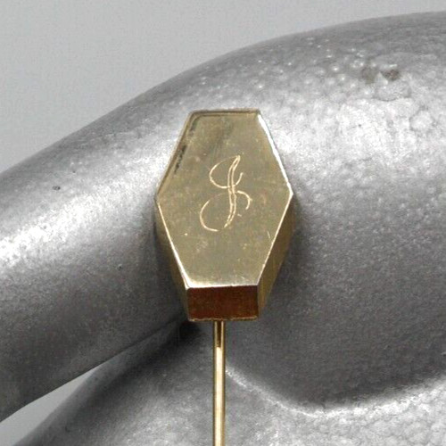 Victorian Revival Stick Lapel Pin Initial Letter G Sc… - Gem