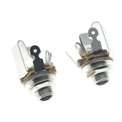 Premium Brass 1/4" Female Stereo Jack Socket 6.35mm TRS Stereo Output ...