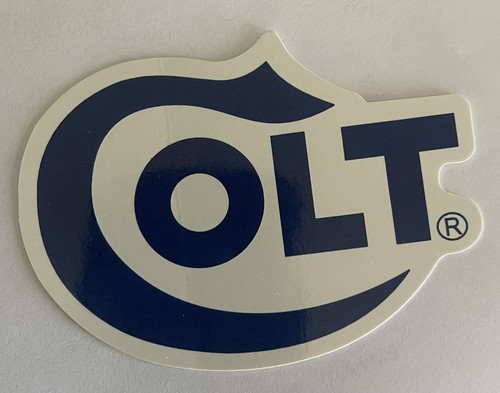 COLT FIREARMS White/Blue Vinyl Decal Window Sticker - 3” X 4” Sticker ...