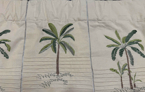 Croscill Lined Valance Embroidery Palm Tree 60" x 15" Set of 2 | eBay