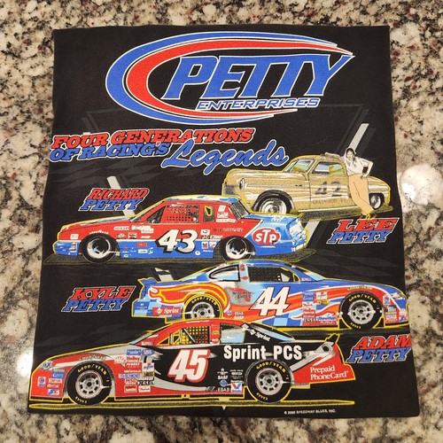 VTG Richard Petty 4 Generations of Racing Double Sided Black Graphic ...