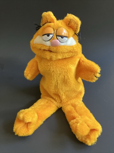1980s Vintage Garfield Plush Toy Hand Puppet Pump Party Blower 12" | eBay