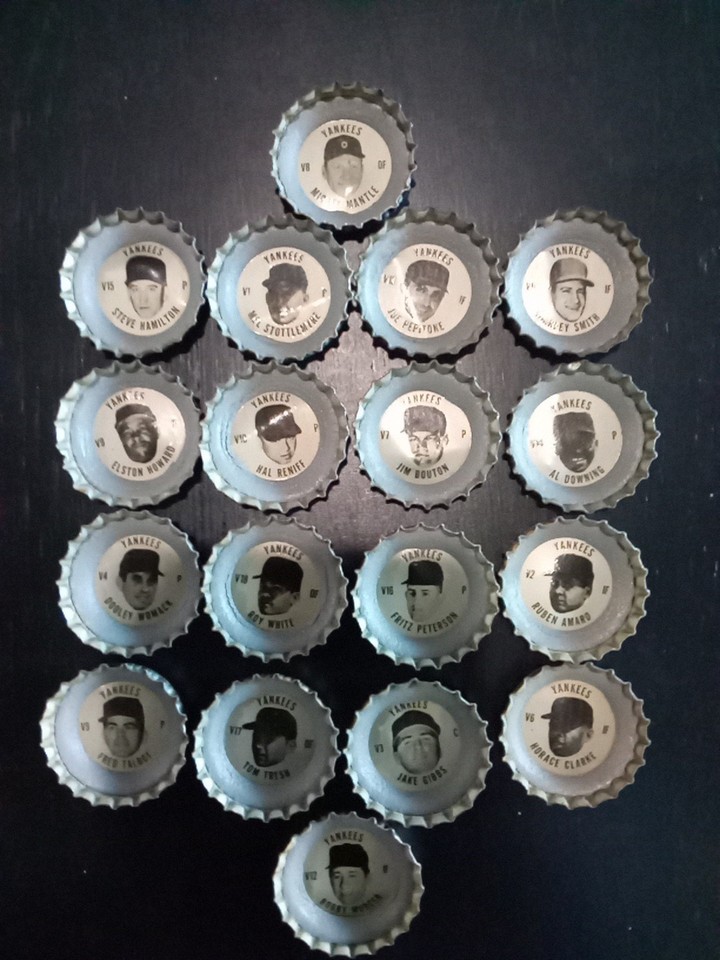 1967 Coke Baseball Bottle Cap New York Yankees Complete set 11-TAB-6 ...